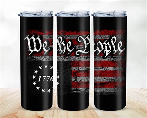 We The People 1776 American Flag 20oz Tumbler Etsy