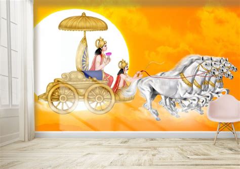 Surya Dev On His Chariot With Sarthi Arun Ji Wallpaper Mural Magicdecor®