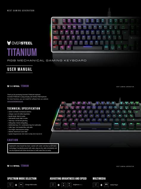 Oversteel Titanium Manual Pdf Computer Keyboard Backlight