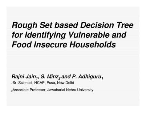 rough set based decision tree for identifying vulnerable and food