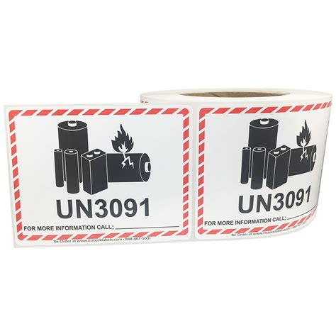 Un 3091 Lithium Battery Handling Labels 59 Off