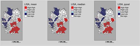 Chapter 9 Spatial Explorative Data Analysis Local Patterns Of Spatial Auto Correlation