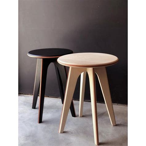 Black Stained Ash And Orange Leather Assy Stool By Mademoiselle Jo Stool Coffee Table To