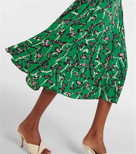 Stephen Jersey Midi Dress In Green Diane Von Furstenberg Mytheresa