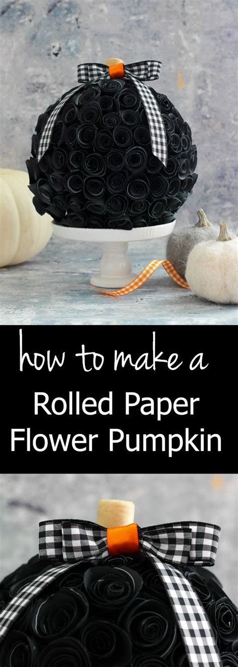 Rolled Paper Flower Pumpkin Pumpkin Flower Paper Flowers Easy