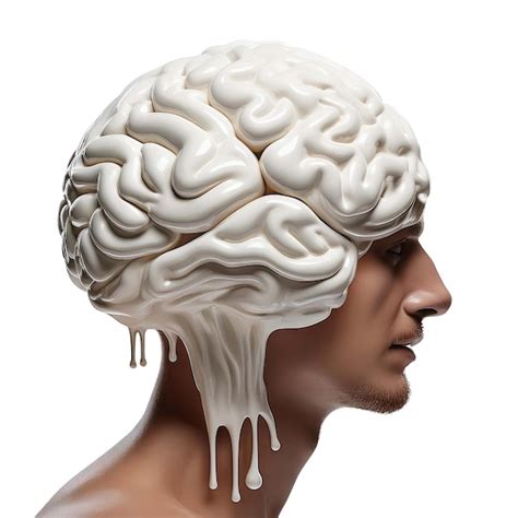 Melting Brain Concept Art Premium Ai Generated Psd