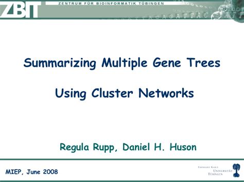 Ppt Summarizing Multiple Gene Trees Using Cluster Networks Regula
