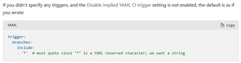 Triggers Disable Azure Ci Being Triggered On Template Repository Stack Overflow