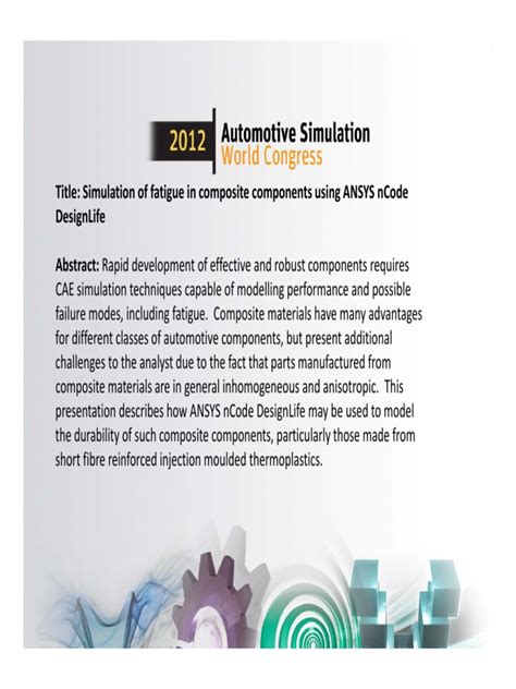 Simulation Of Fatigue Composite Ncode To Post2 Pdf Pdf Fatigue