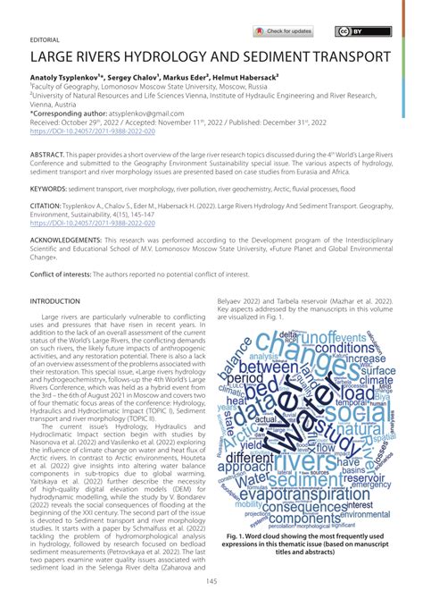 Pdf Large Rivers Hydrology And Sediment Transport