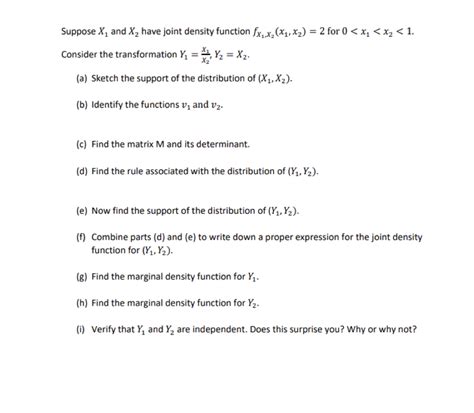 Solved Suppose X1 And X2 Have Joint Density Function