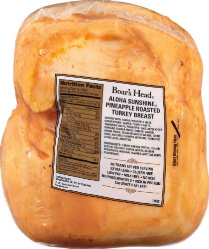 Boars Head Bold Aloha Sunshine Pineapple Roasted Turkey Fresh Sliced