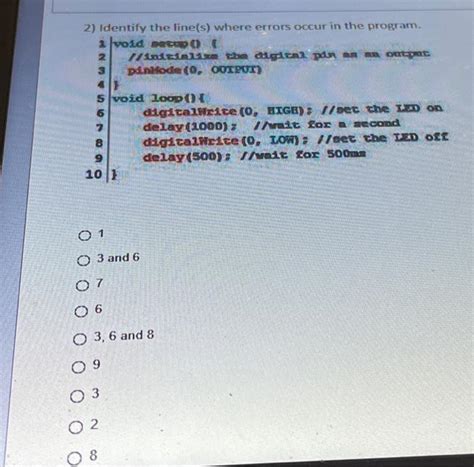 Solved Identify The Line S Where Errors Occur In The Chegg