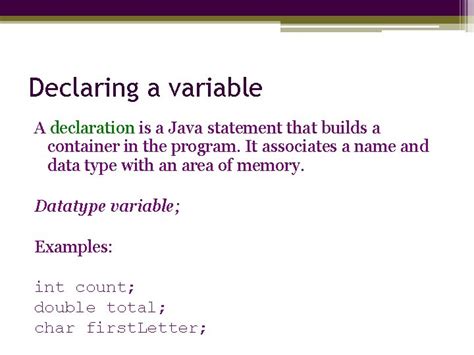 Data Types In Java Objectives At The Conclusion