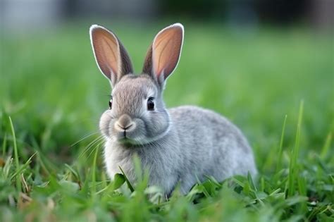 Premium Ai Image A Rabbit In The Grass