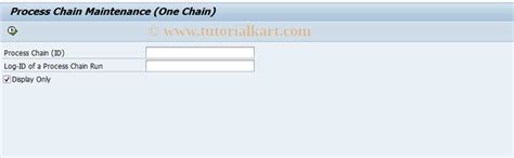 RSPC1 SAP Tcode Process Chain Display