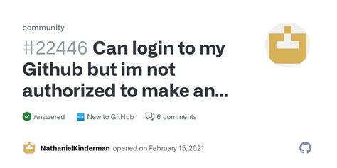 Can Login To My Github But Im Not Authorized To Make Any Push Commits · Community · Discussion