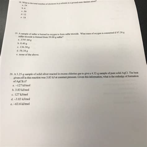 Solved 18 What Is The Total Number Of Electrons In P Chegg Com