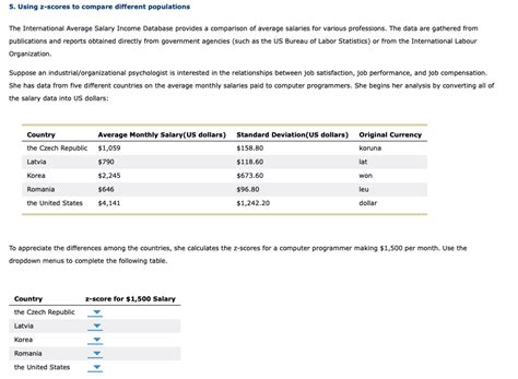 Solved 5 Using Z Scores To Compare Different Populations