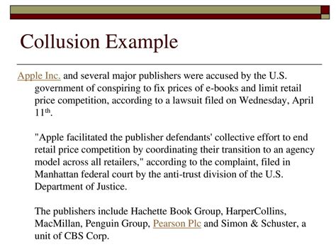 Legal Collusion Examples At Edward Huffine Blog