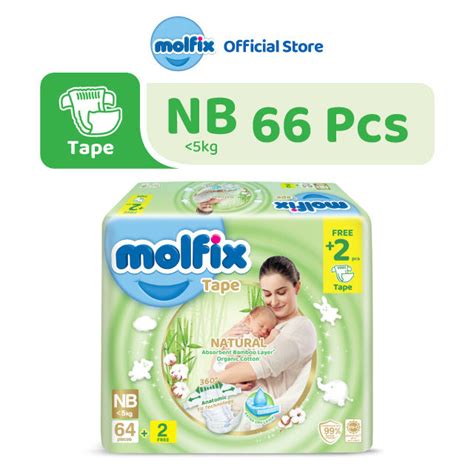 Molfix Natural Tape Nb 64 2 Pcs Jumbo Pack Lazada