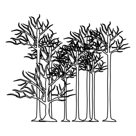 Figure Trees Without Leaves Icon Stock Vector Image By Grgroupstock
