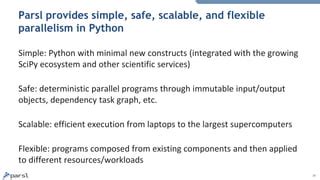 Scalable Parallel Programming In Python With Parsl PPT