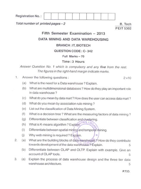 Data Mining And Data Warehousing 13 Pdf