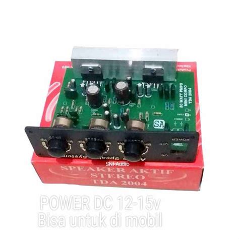 Kit Power Amplifier Aktif Speaker Stereo Tda2004 Dc12v Dc15v Lazada
