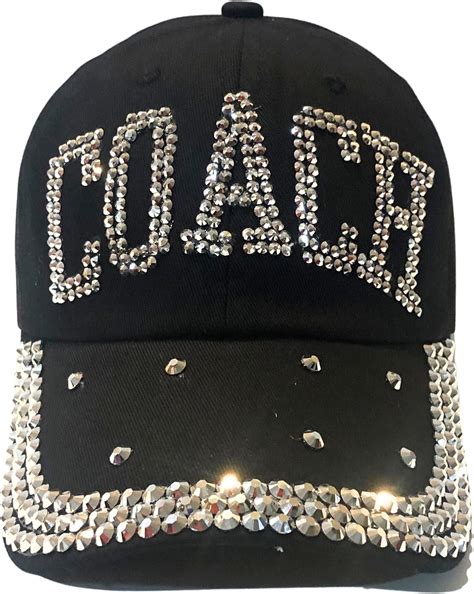 Popfizzy Bling Coach Hat With Rhinestones For Women Best Cheer Coach