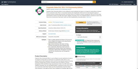 Odoo 11 Community Edition On Aws Marketplace Platform Pragmatic Techsoft