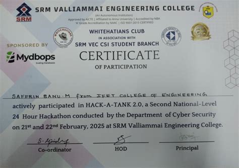 🎉 Successfully Completed My First National Level Hackathon 🚀 Im
