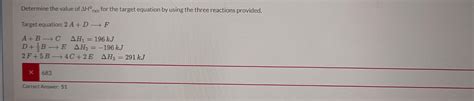 Solved Determine the value of ΔHnxn for the target Chegg com