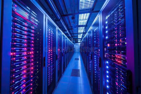 Interconnected Realms Data Centers With Rows Of Servers Paving The Way For Cloud Computing