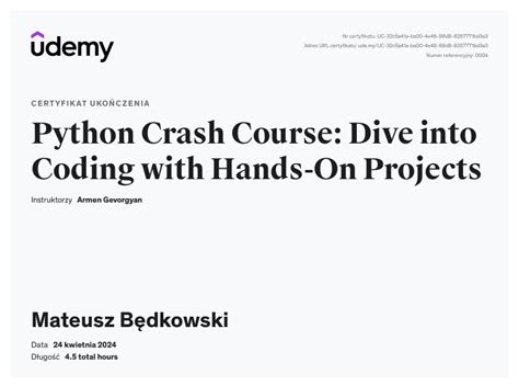 Mateusz Będkowski On Linkedin It Was Great To Refresh My Coding Skills