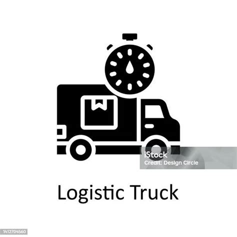 물류 트럭 벡터 솔리드 아이콘 디자인 그림 흰색 배경 Eps 10 파일에 기타 기호 0명에 대한 스톡 벡터 아트 및 기타 이미지