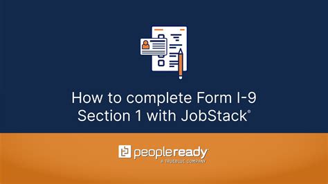 How To Complete Form I 9 Section 1 With Jobstack Youtube