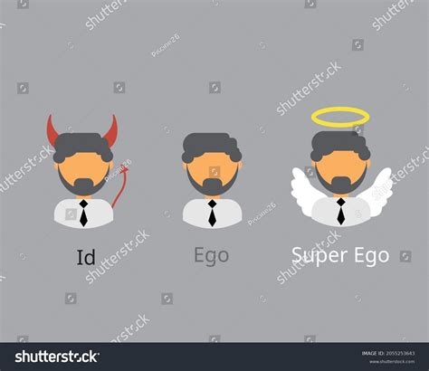 Id Ego Superego Ego Psychology Model Stock Vector Royalty Free
