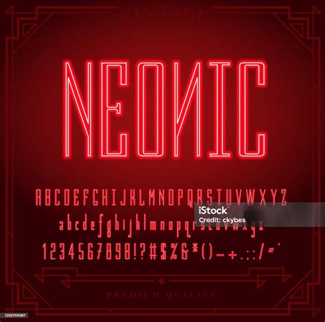 밝은 네온 알파벳 문자 숫자와 기호 벡터에 로그인합니다 야간 쇼 나이트 클럽 0명에 대한 스톡 벡터 아트 및 기타 이미지 0