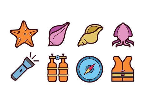 Diving Icon Set 140019 Vector Art At Vecteezy