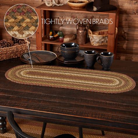 Tea Cabin Jute Braided Table Runner Online The Fox Decor