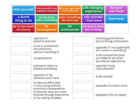 EVOLVE 5 UNIT 9 VOCABULARY Match Up