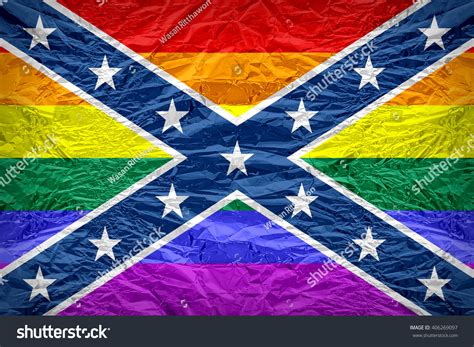 Confederate Lgbt Flag Pattern Overlay On Stock Illustration 406269097