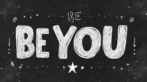 Be You Large Centered Text Elegant Premium Ai Generated Image