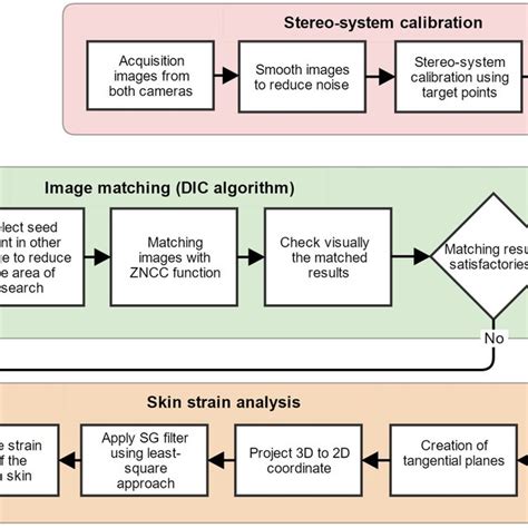 Flowchart Of The Methodology Of 3d Dic Algorithm And Skin Strain Analysis Download Scientific