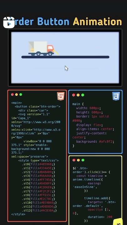 Order Button Animation Html Using In Css Htmlshorts Css Html Programming Shorts Js