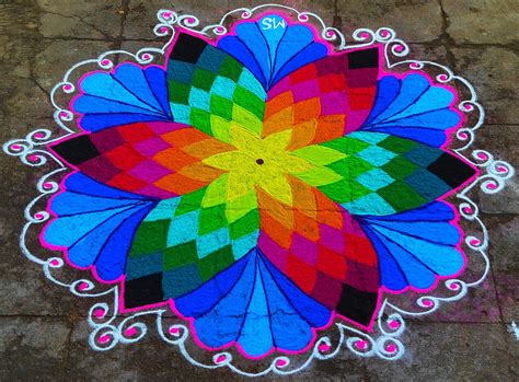 3d Rangoli Colorful Rangoli Designs Rangoli Designs Flower Free
