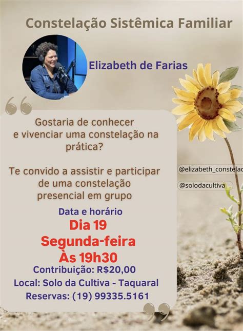 Elizabeth De Farias Consteladora Sistêmica
