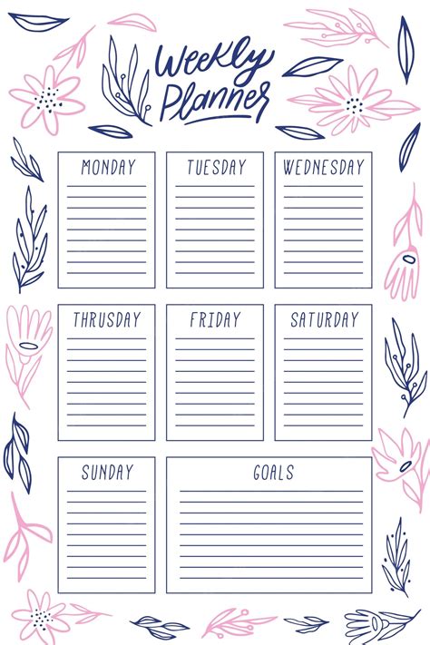 총알 저널 플래너 템플릿 무료 벡터