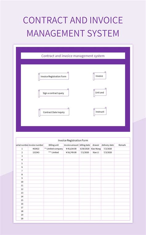 Invoice Management System Excel Template And Google Sheets File For ...